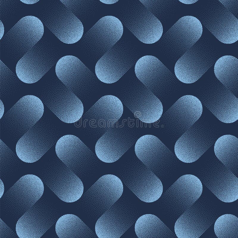 Spectacular Dynamic Seamless Pattern Trendy Vector Blue Abstract ...