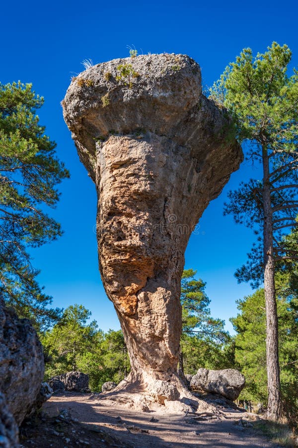 Spectacular Eroded Rock with Thin Support at the Bottom Stock Image ...