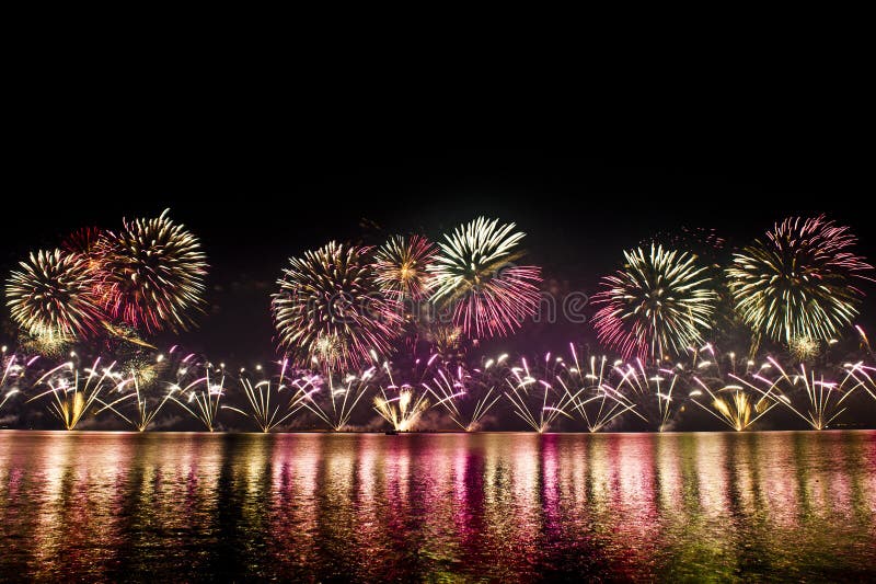 Spectacular fireworks editorial stock image. Image of pyrotechnics ...