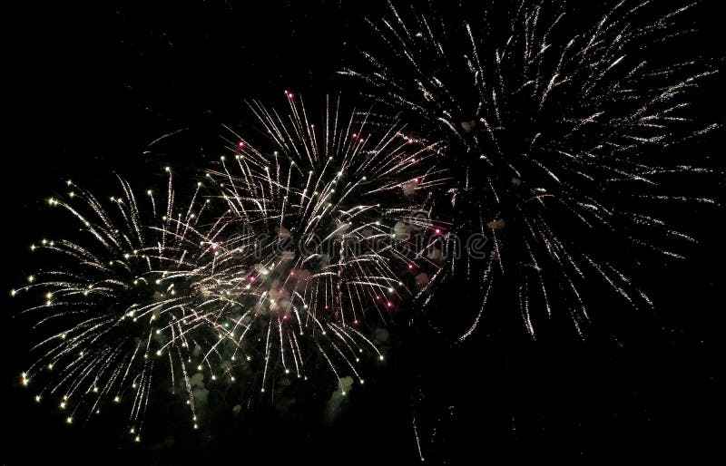 Spectacular Fireworks Illuminate a Modern City Skyline with Colorful ...