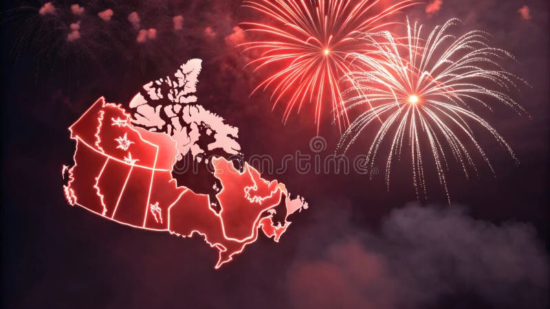 Spectacular Fireworks Lighting Up the Sky with Clouds and an ...