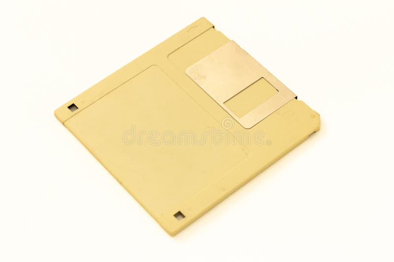 Spectacular 3 and a Half Inch Floppy Disk on a White Background, Retro ...