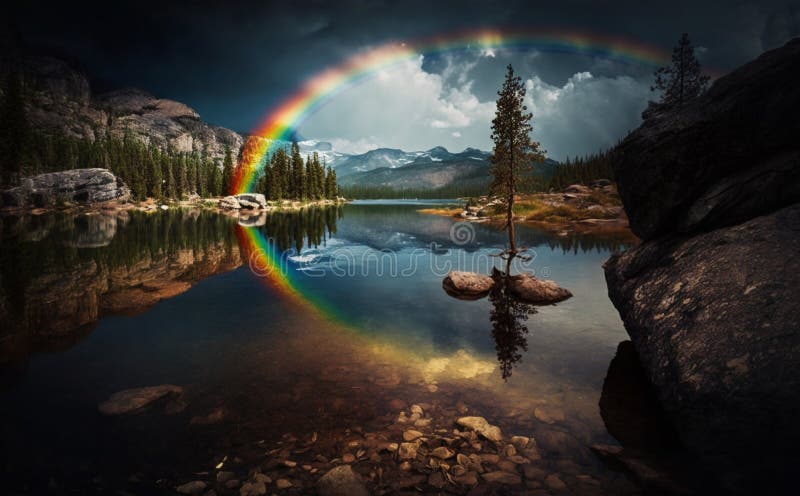 Rainbow ai stock illustration. Illustration of digitalart - 272743553