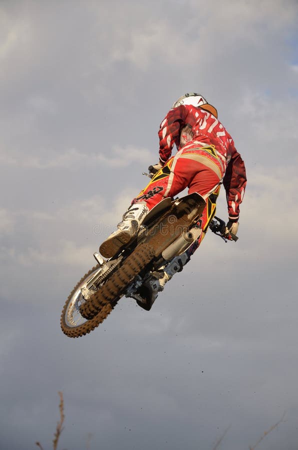 Motocross Racer First Corner after the Start Editorial Photo - Image of ...