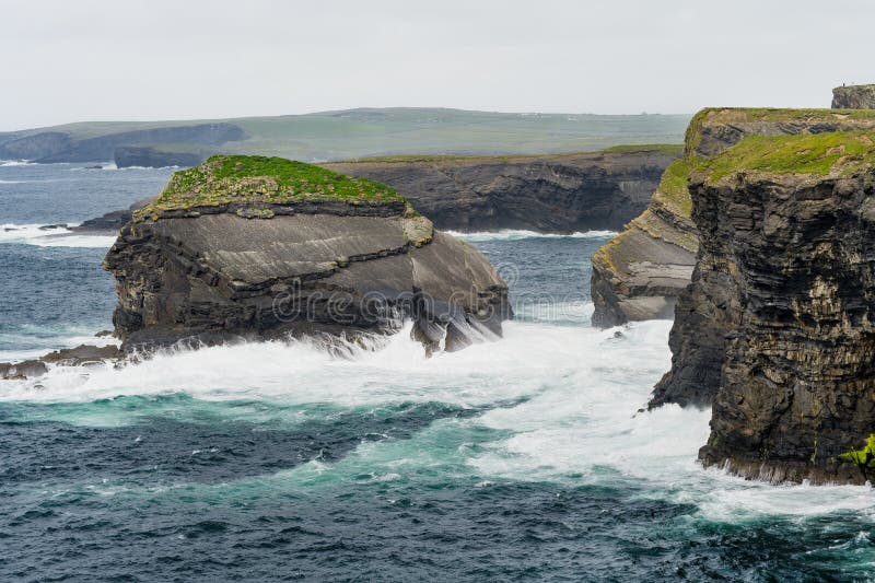 Spectacular Kilkee Cliffs, at the Loop Head Peninsula, Remote and Wild ...