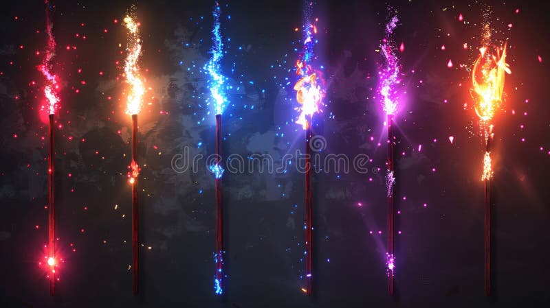 Spectacular Magic Wands with Light Vfx Effects, a Wizard S or Witch S ...