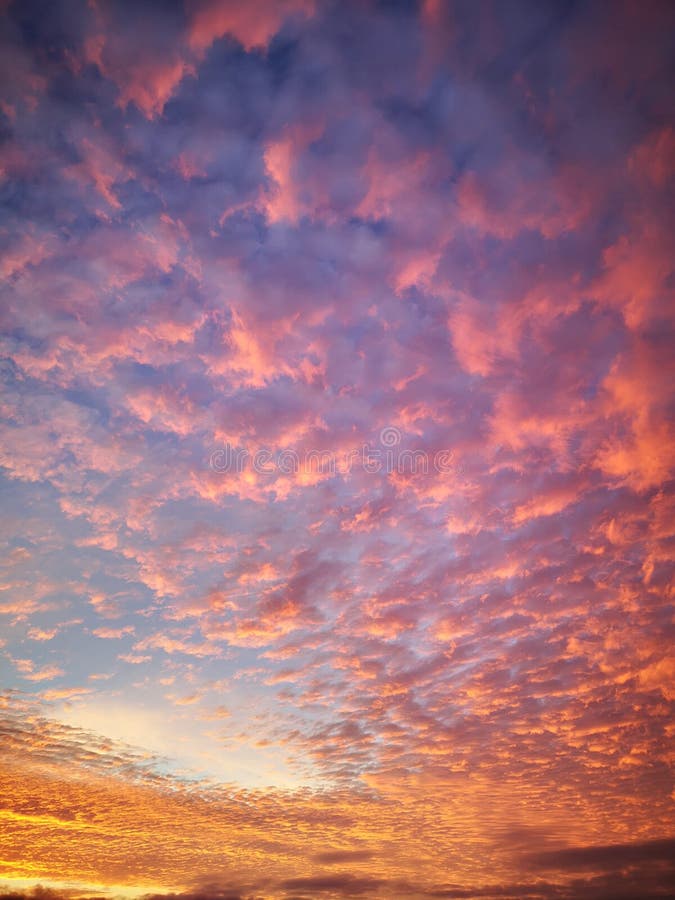 Spectacular Mystical Sunset Stock Photo - Image of clouds, blue: 262266752