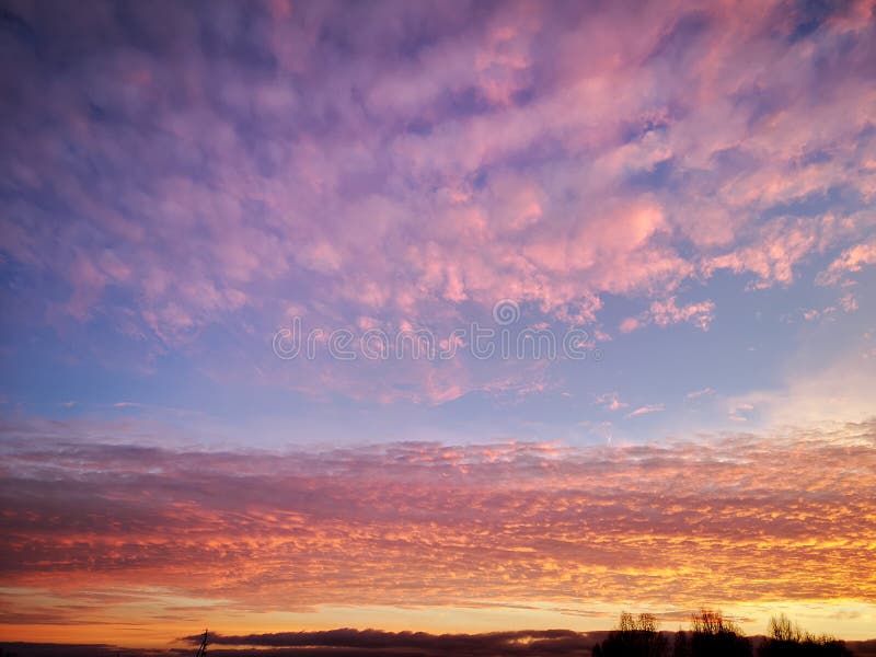 Spectacular Mystical Sunset Stock Photo - Image of wonderful, slanted ...