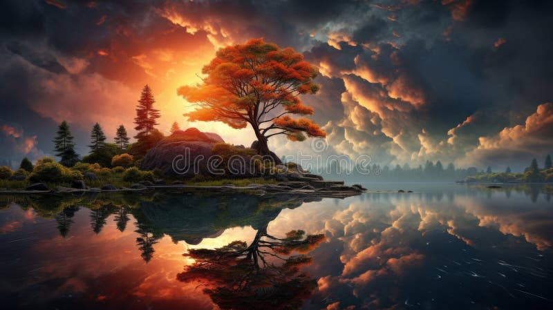 Spectacular Natural Landscape with Cosmic Elements Adding a Magical ...