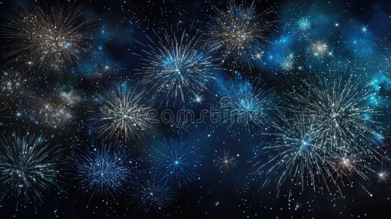 Spectacular Night Sky Fireworks Celebration Display Stock Photo - Image ...