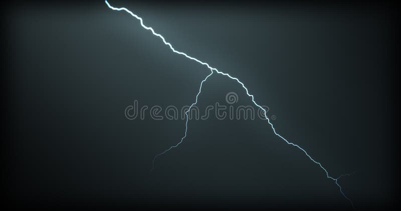 Lightning Strikes on a Black Background with Realistic Reflections ...