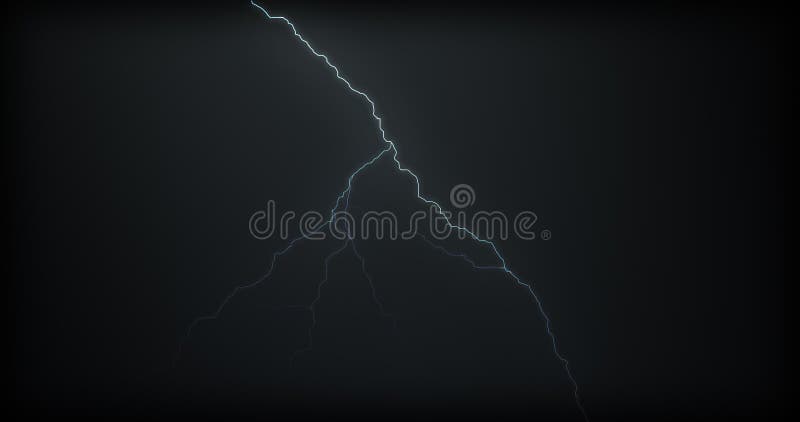 Lightning Strikes on a Black Background with Realistic Reflections ...