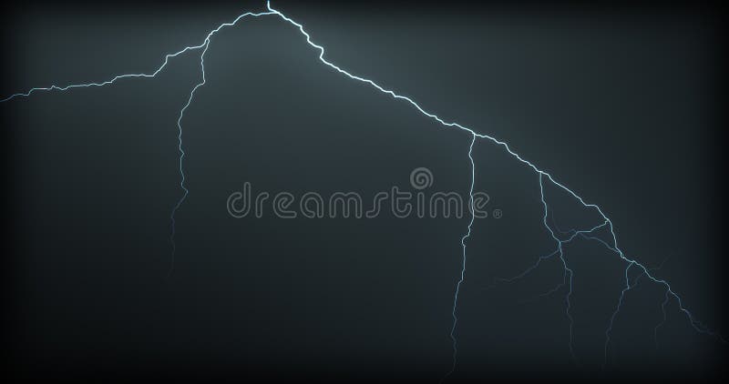 Lightning Strikes on a Black Background with Realistic Reflections ...