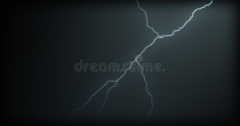 Lightning Strikes on a Black Background with Realistic Reflections ...