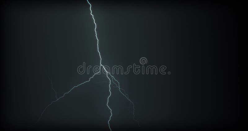 Lightning Strikes on a Black Background with Realistic Reflections ...