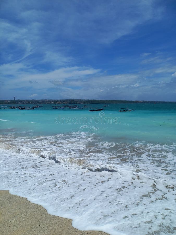 Spectacular Ocean with Hill View Stock Image - Image of cloud, hill ...