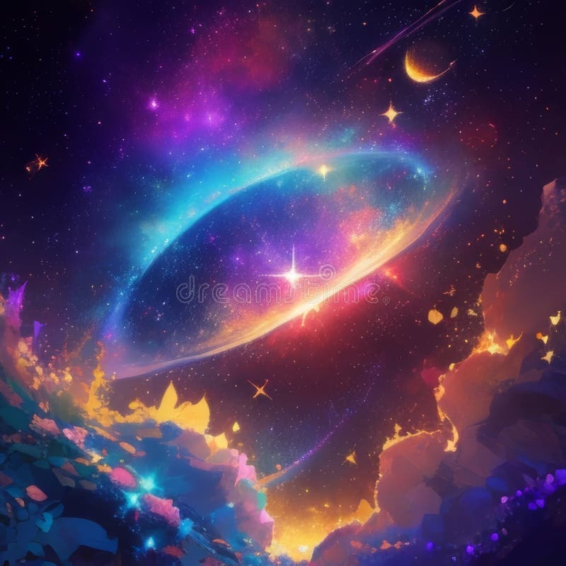 Spectacular Outer Space Background Including Earth Planet Stock Image ...