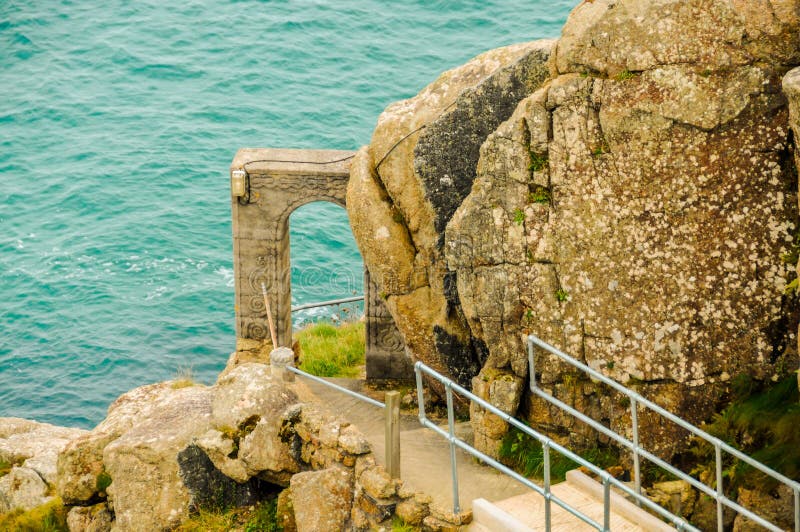 Spectacular Path with an Arch at the Edge of the Cliffs. Stock Photo ...