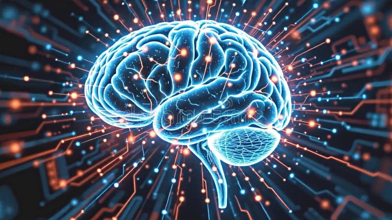 Spectacular X-ray Styled Human Brain Image, in Rotating Motion ...