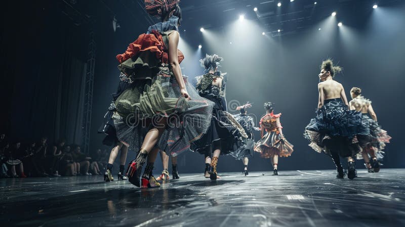 The Spectacular Runway Showcase Stock Photo - Image of heels, people ...