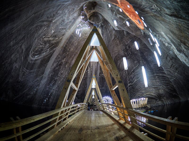 Spectacular Salt Mine in Turda County, Romania Editorial Stock Photo ...