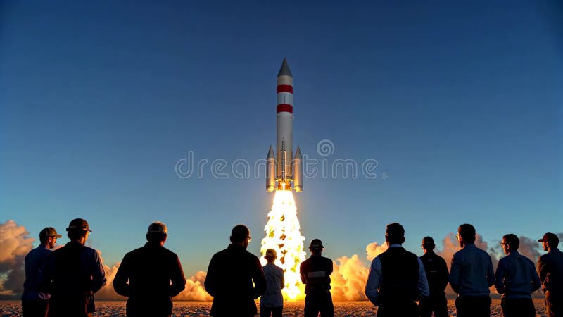 Spectacular Launch of Chinese Rocket in Full Thrust Stock Footage ...