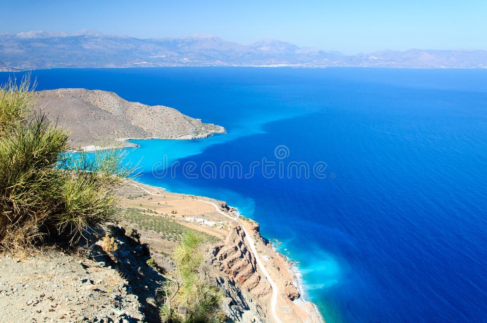 Spectacular Scenery from Crete Island Stock Photo - Image of turquoise ...