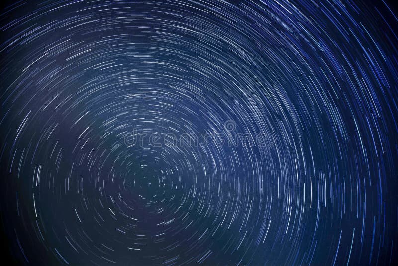 Spectacular Sky Formed by Multiple Stars Revolving Around the Pole Star ...