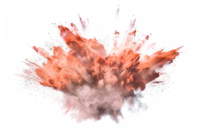 Spectacular Space Dust Explosion on White Background Stock Image ...