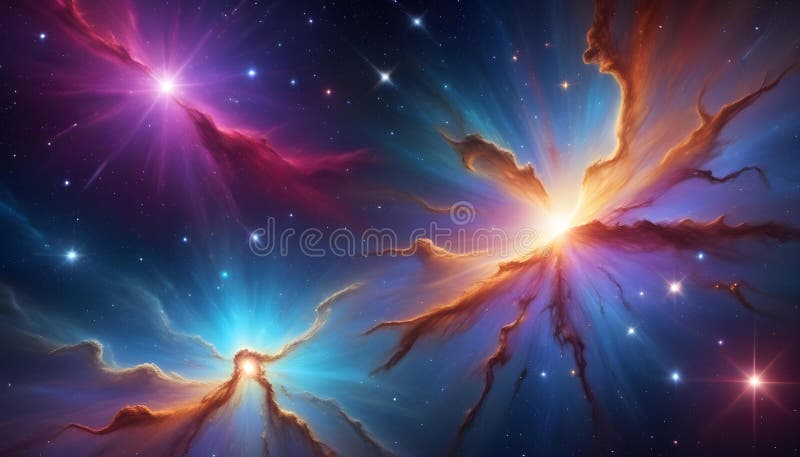 Spectacular Space Nebulae Explode with Colorful Light and Cosmic ...