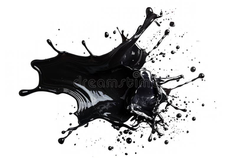 Spectacular Splash of Black Ink Stock Illustration - Illustration of ...