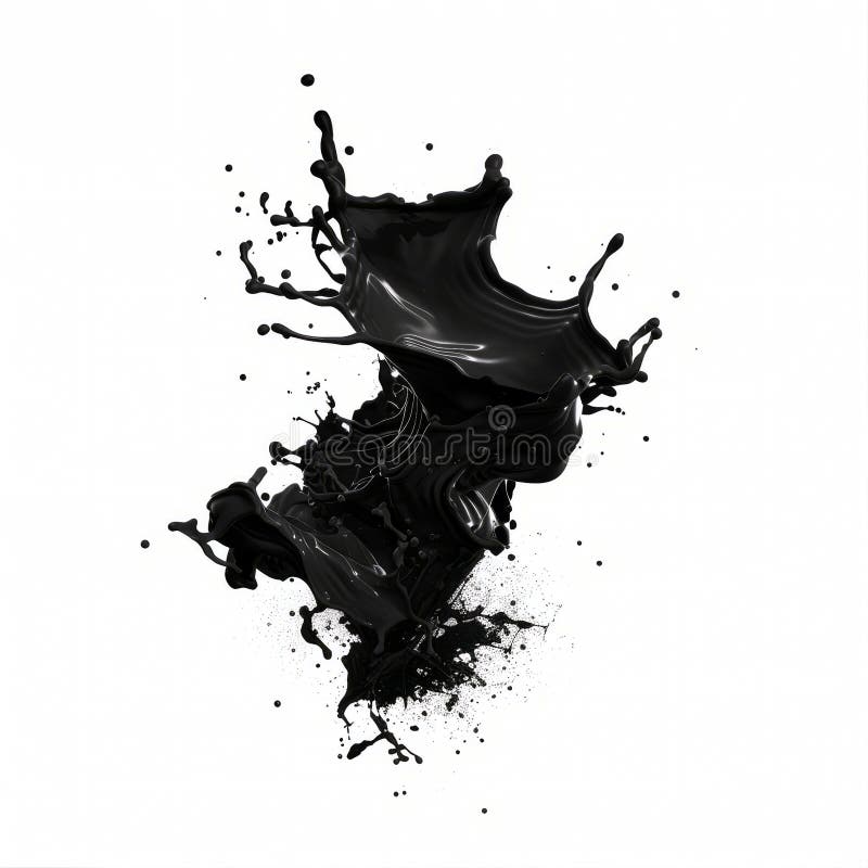 Spectacular Splash of Black Ink Stock Illustration - Illustration of ...