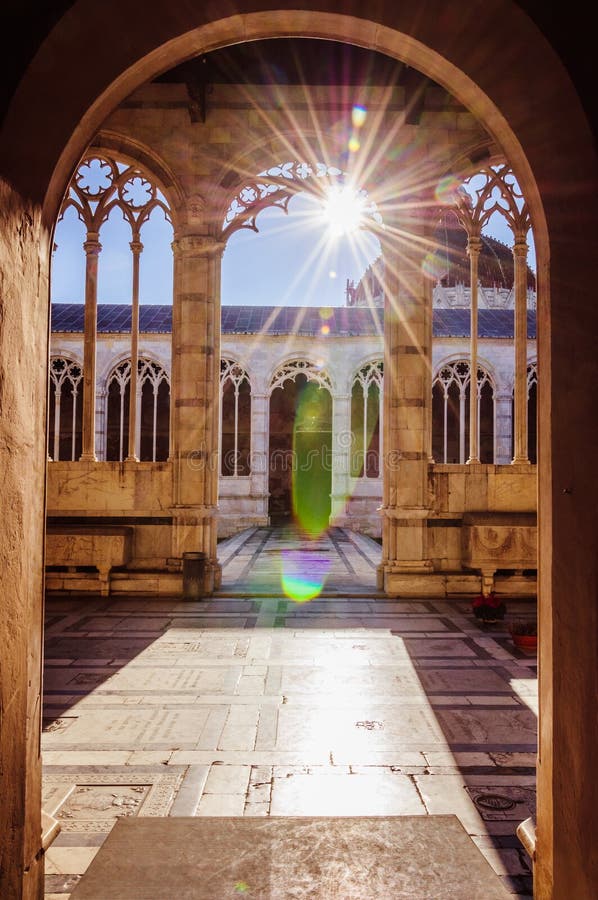 View on the Internal Yard of an Architectural Complex Near Pisa Stock ...