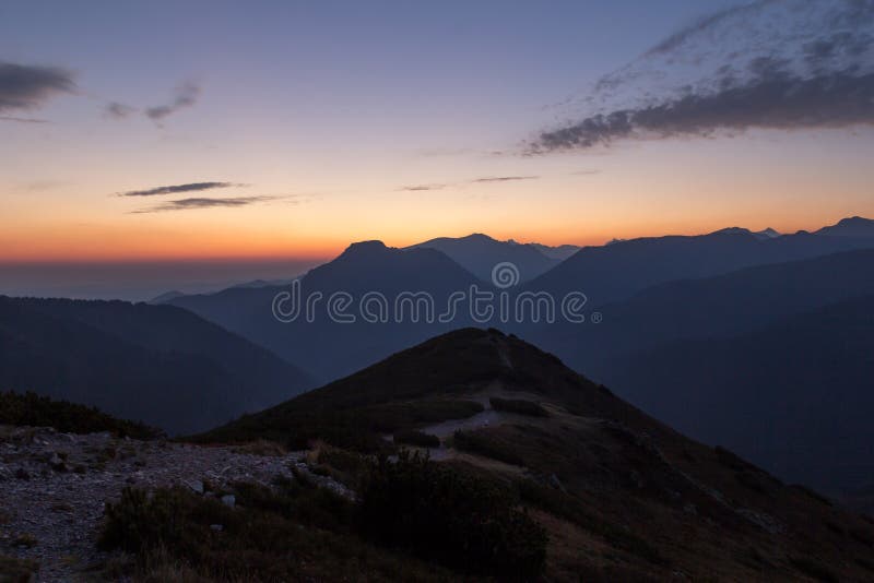 Spectacular Sunrise in Mountains Stock Photo - Image of sunset ...