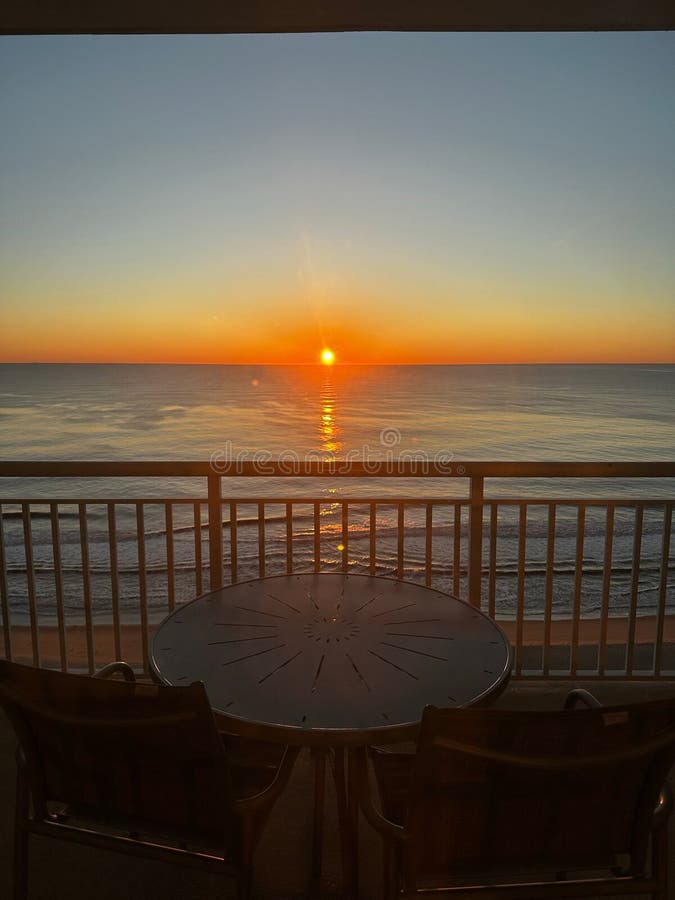 Spectacular Sunset from the Balcony of a Luxurious Oceanfront Condo ...