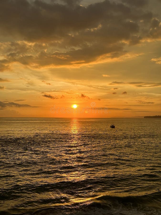 Spectacular Sunset Over Indian Ocean in Sumba Stock Image - Image of ...