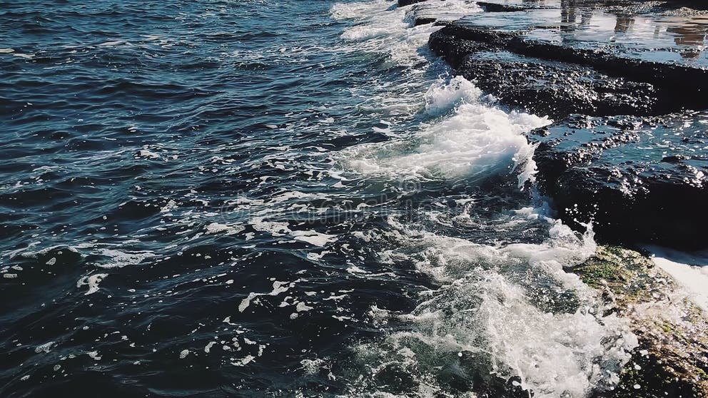 Spectacular Tidal Bore, a Wave Rolled on Rocks. Stock Photo - Image of ...