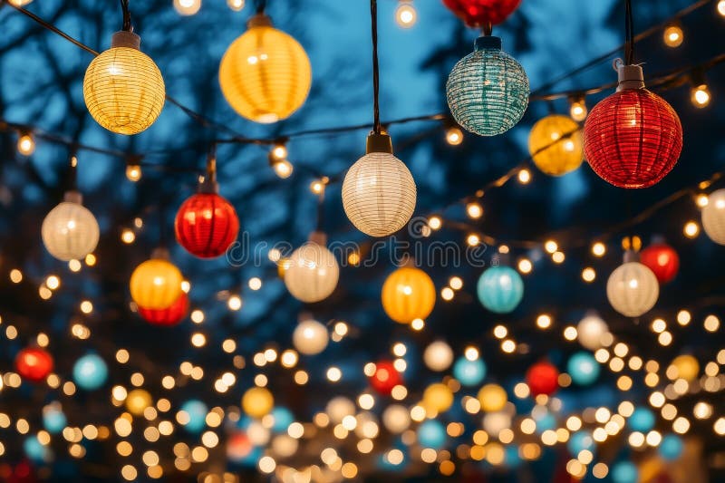 Spectacular Vibrant Party Lights Background Stock Image - Image of ...