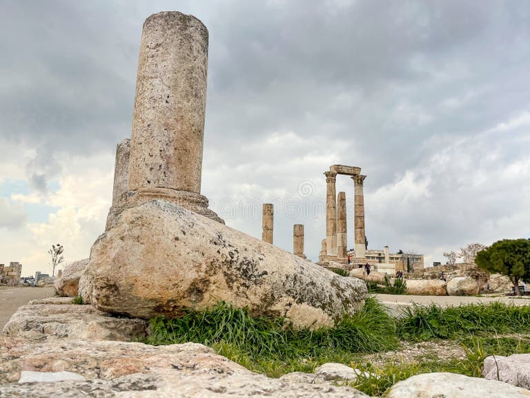 The Spectacular View of the Citadel in Amman Stock Image - Image of ...