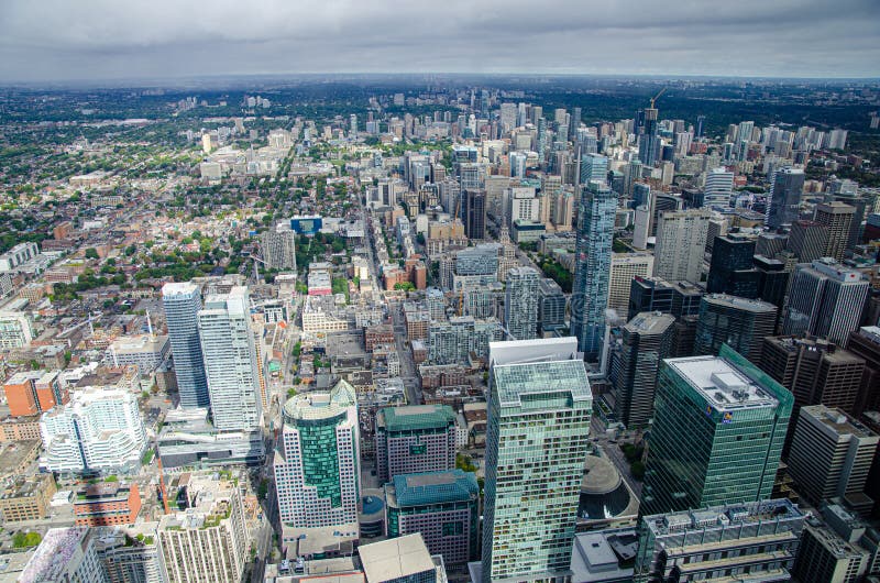 Spectacular View from CN Tower. Toronto. Ontario, Canada Stock Photo ...