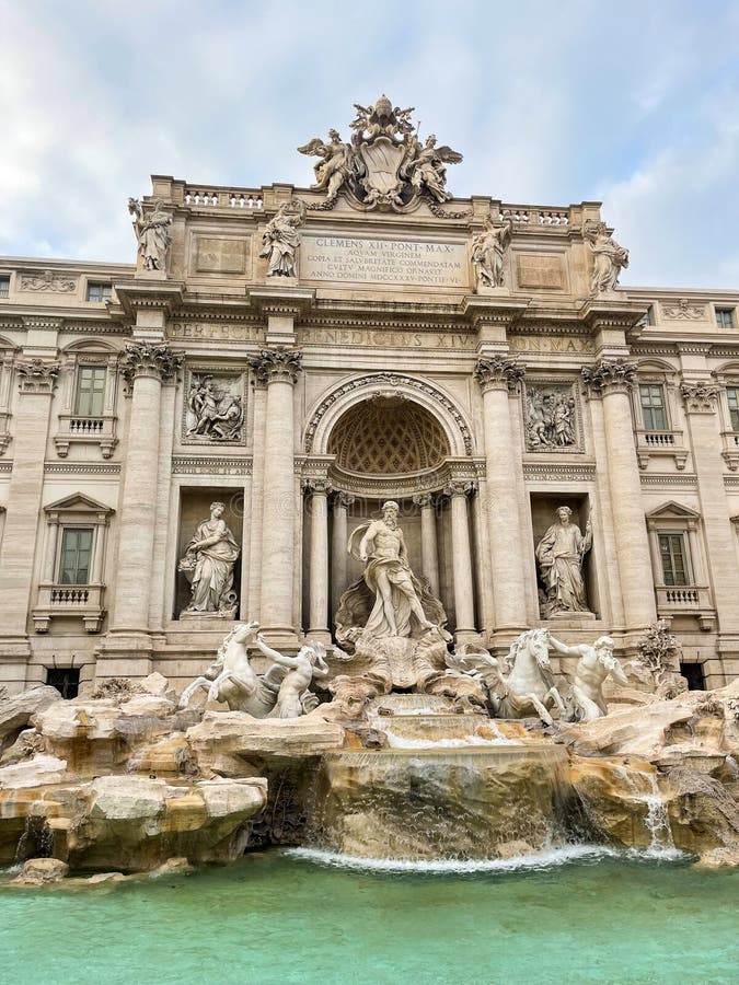 The Spectacular View of Fontana Di Trevi Stock Photo - Image of river ...