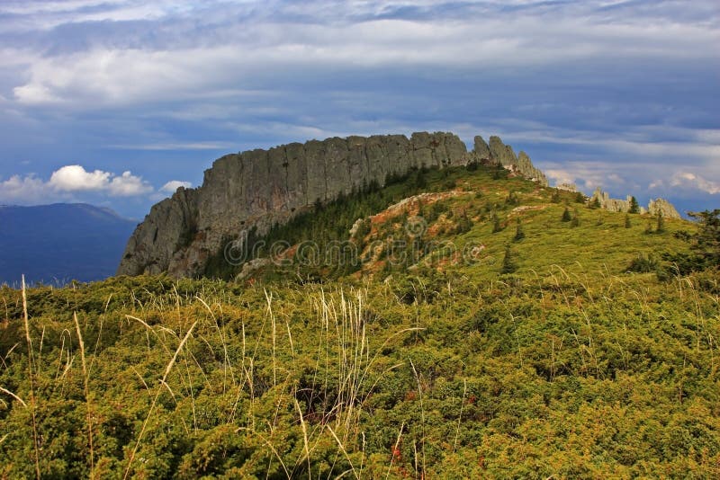 Spectacular View of a Mountain Crest Stock Image - Image of sunny ...
