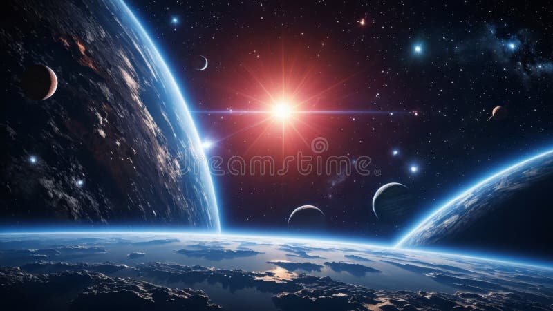 Spectacular View of Multiple Planets and a Bright Star in a Vast Cosmic ...