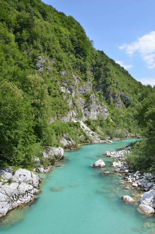 Spectacular View on Soca River. Stock Photo - Image of canyon, green ...