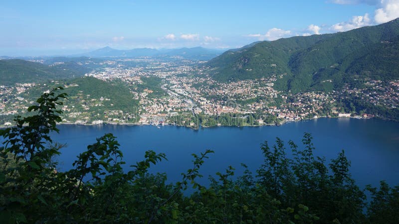Spectacular Viewpoint of Lake Como from the Top of Brunate, Como, Italy ...