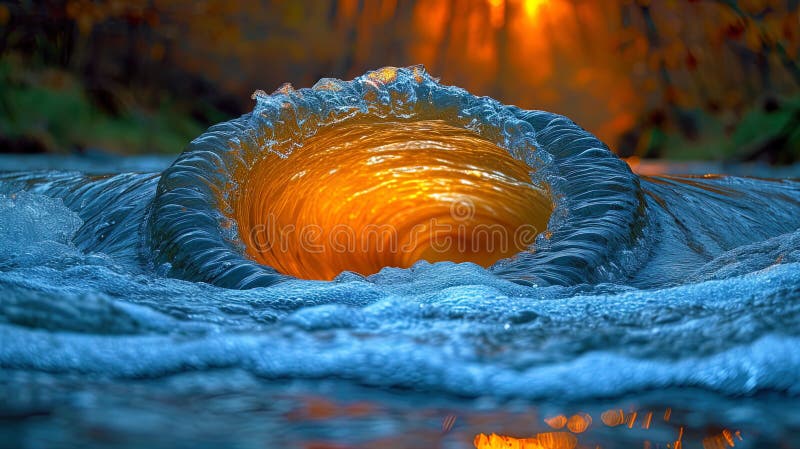 Spectacular Water Cascades, Curvature of Col Stock Photo - Image of ...