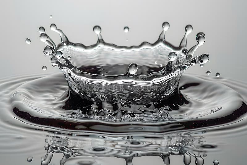 Spectacular Water Splash in Monochrome for Design and Visual Art ...