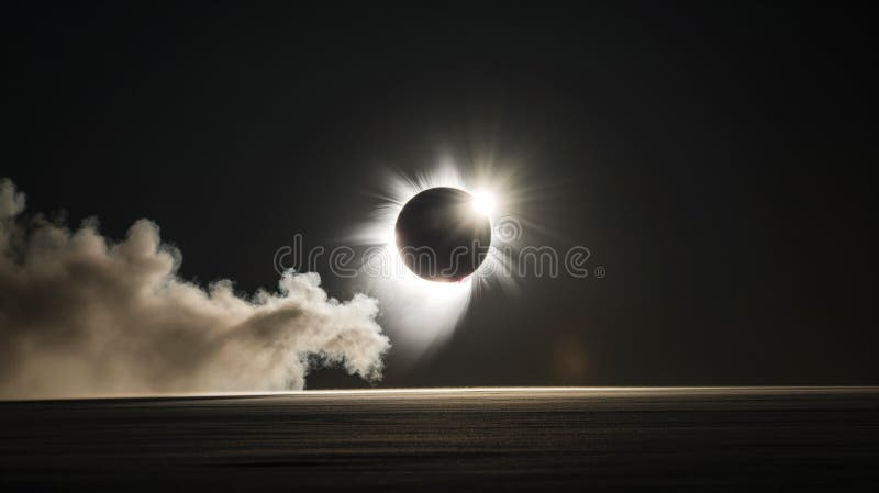 Spectacular White Smoke Eclipse Emerges from Moon in Close Proximity To ...