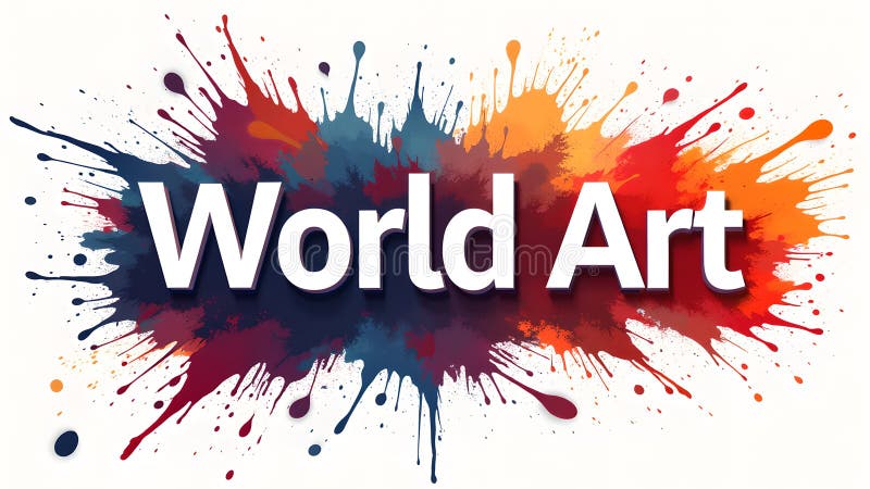 Spectacular World Art Splash on a White Backdrop Stock Illustration ...