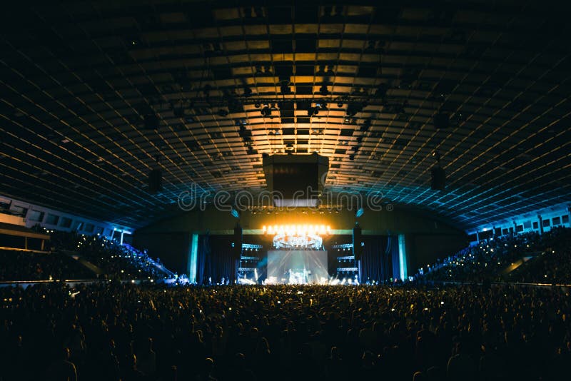 Spectators in the Large Concert Hall. Stock Image - Image of background ...